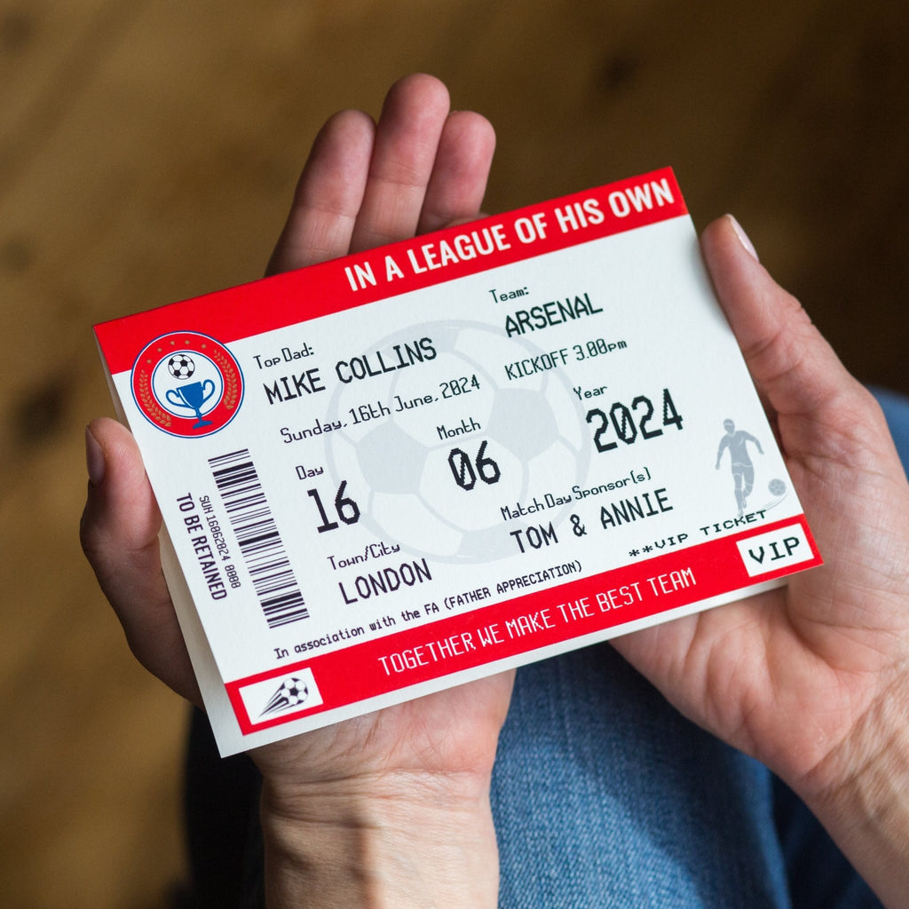Custom Football Ticket Card For Dad – Of Life & Lemons®