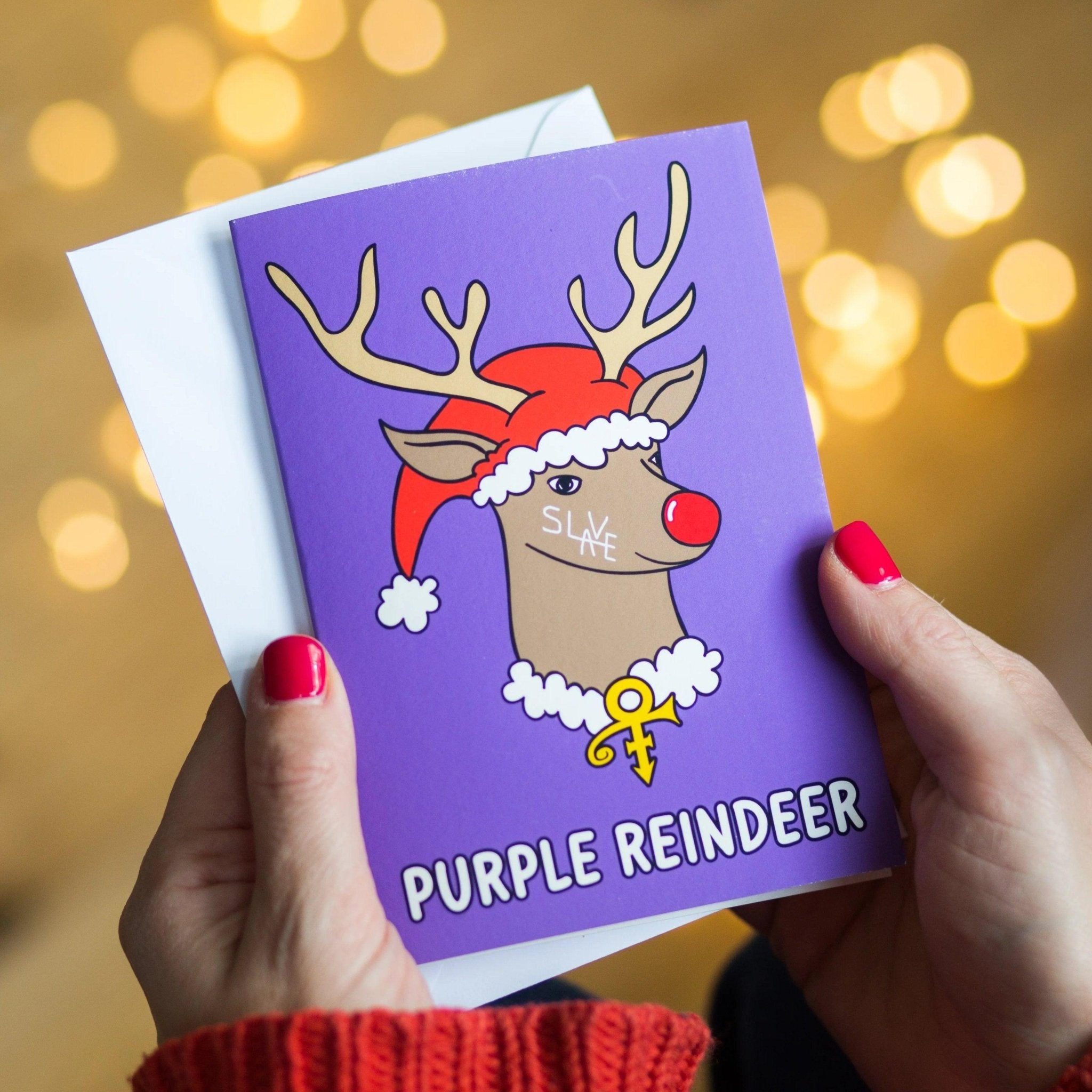 'Purple Reindeer' Prince Christmas Card – Of Life & Lemons®