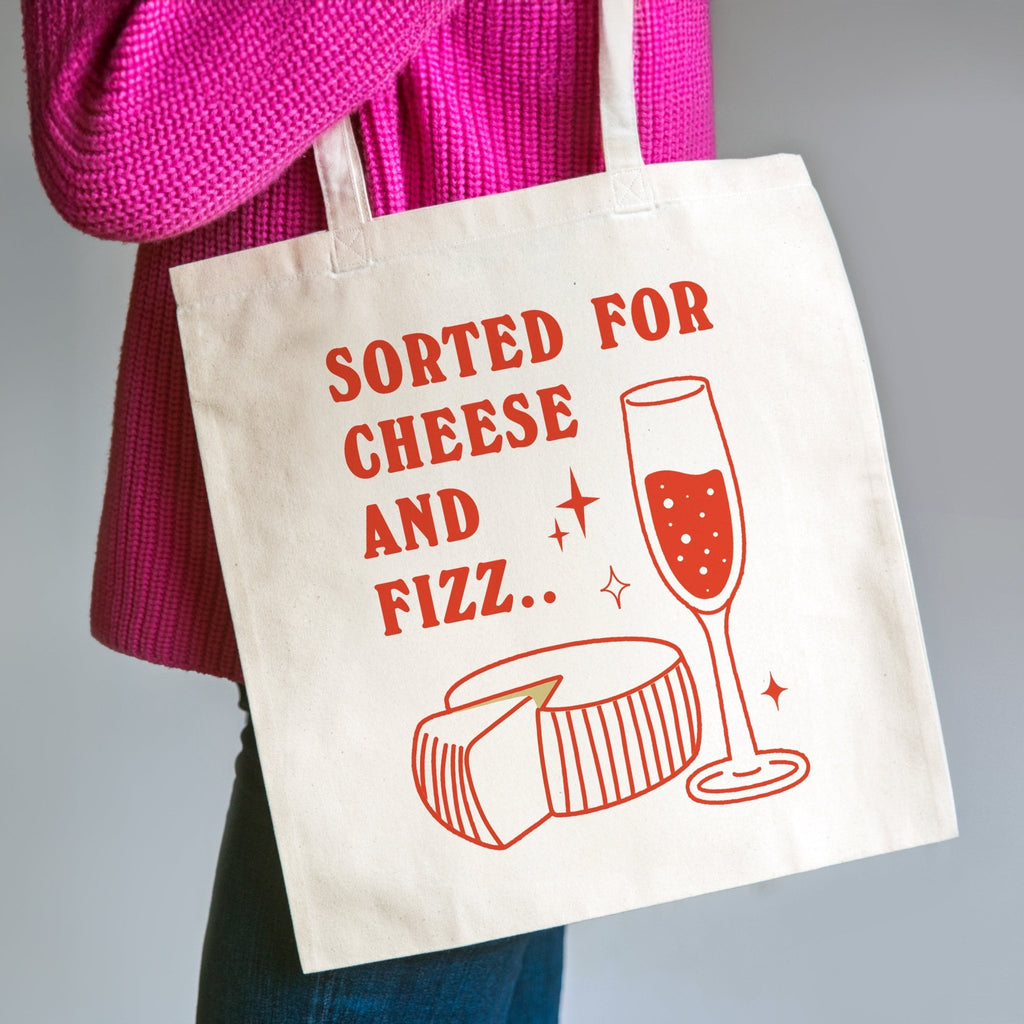 'Sorted For Cheese & Fizz' Tote Bag – Of Life & Lemons®