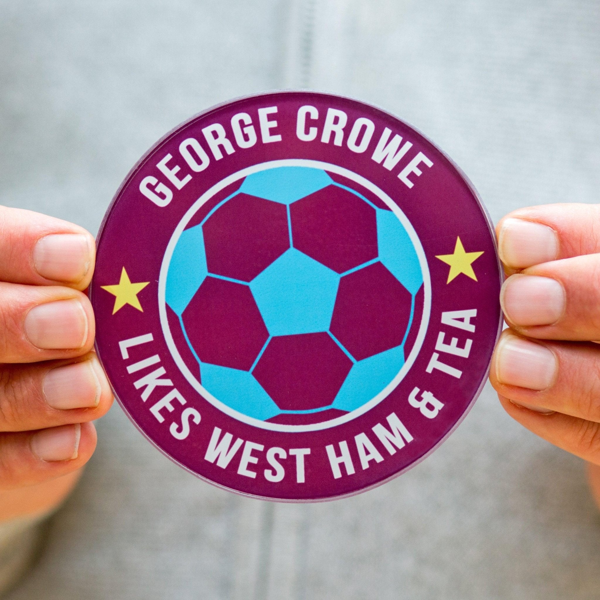 Personalised Football Team Coaster – Of Life & Lemons®