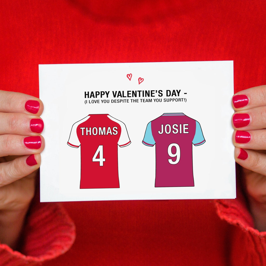 Personalised Football Team Valentine's Card – Of Life & Lemons®