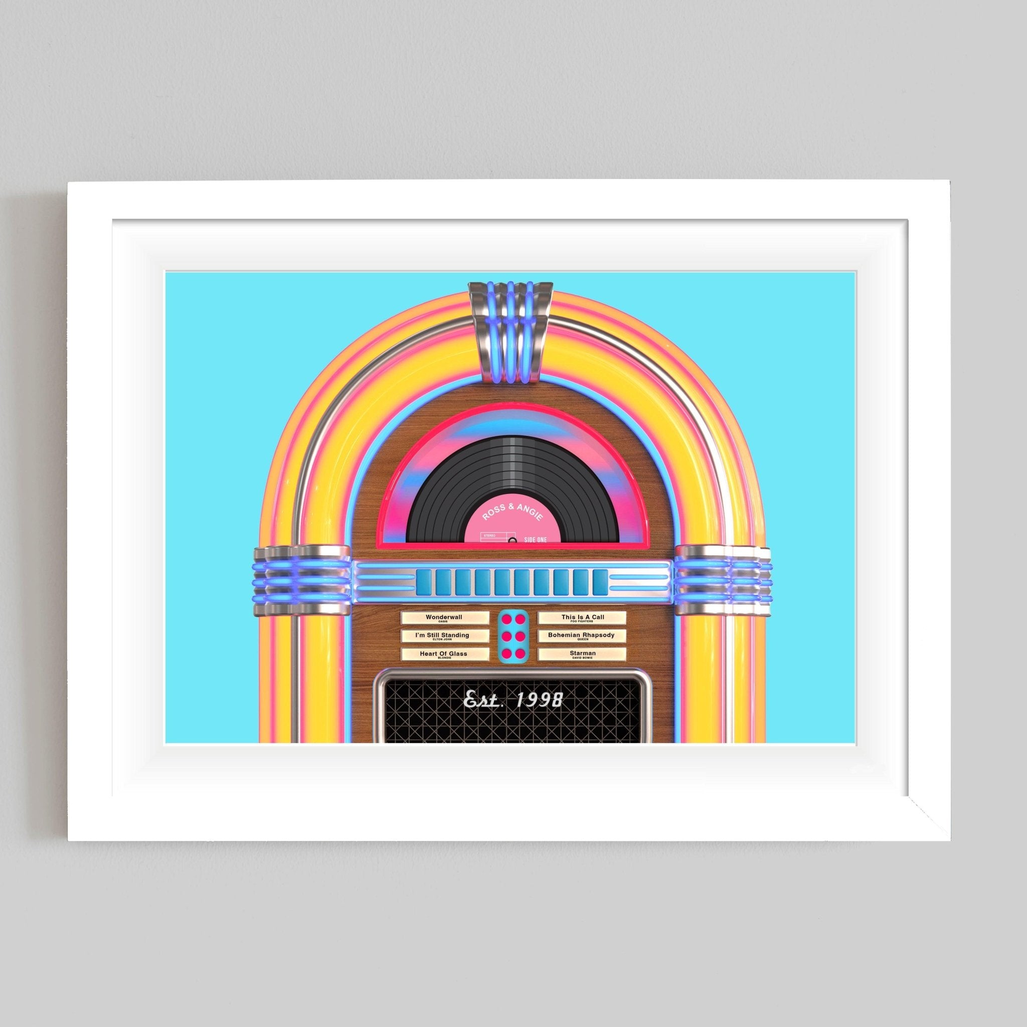 Personalised Jukebox Print – Of Life & Lemons®