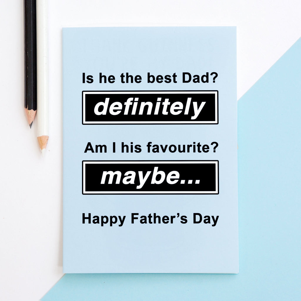 'Definitely Maybe' Oasis Father's Day Card – Of Life & Lemons®