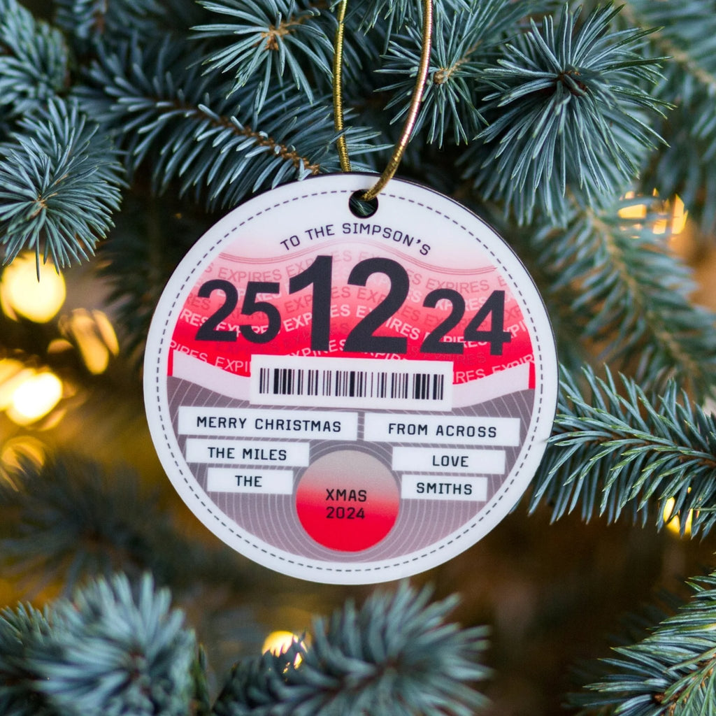 Custom Tax Disc Christmas Tree Bauble – Of Life & Lemons®
