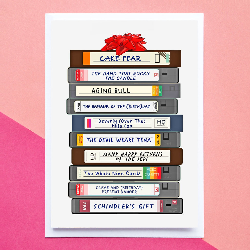 VHS Birthday Card With Birthday Themed Puns On Movie Titles – Of Life ...