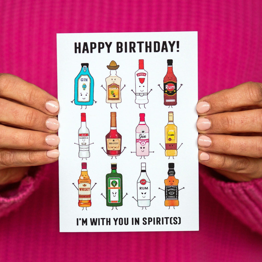 With You in Spirit(s) Card | Funny Birthday Card for Drinkers – Of Life ...