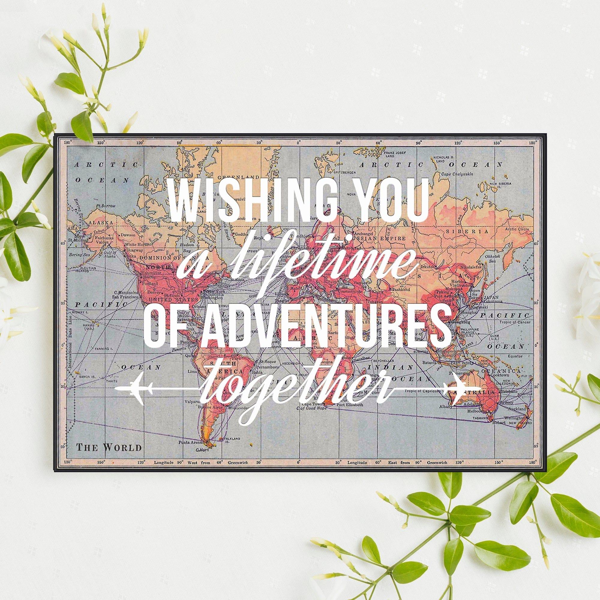 World Map Wedding Card – Of Life & Lemons®