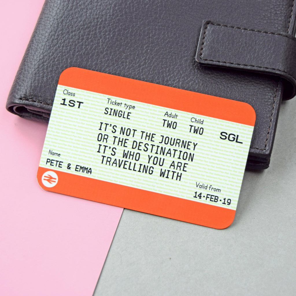 Personalised Train Ticket Wallet Insert – Of Life & Lemons®