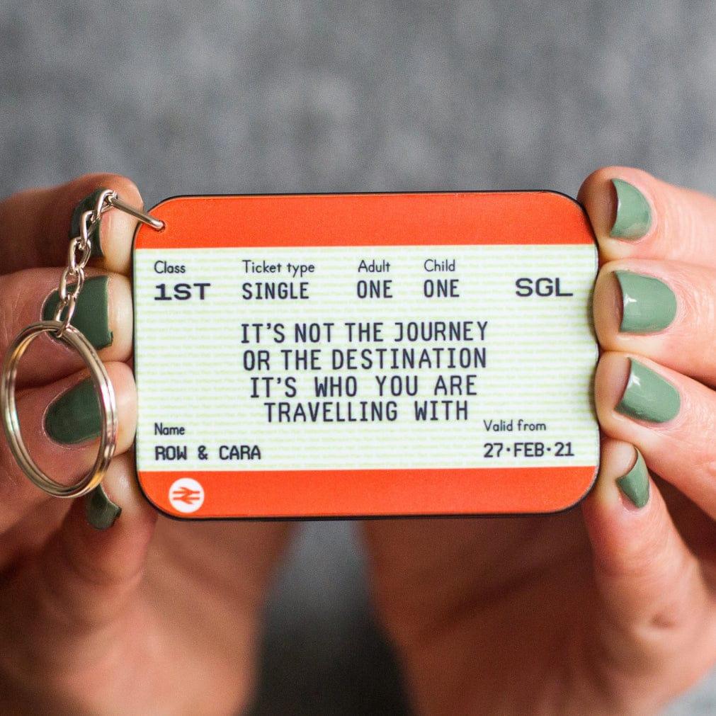 Personalised Train Ticket Keyring – Of Life & Lemons®