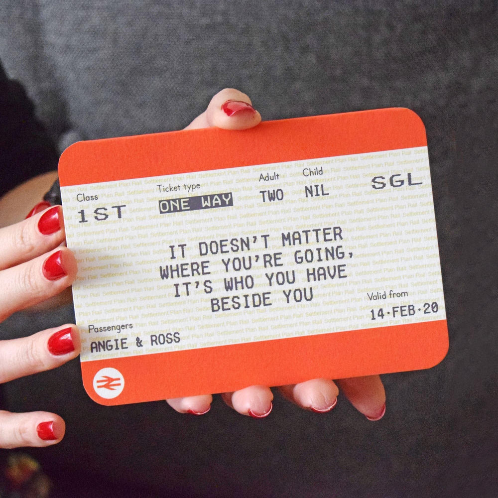 Custom Rail Ticket Card For Partner – Of Life & Lemons®